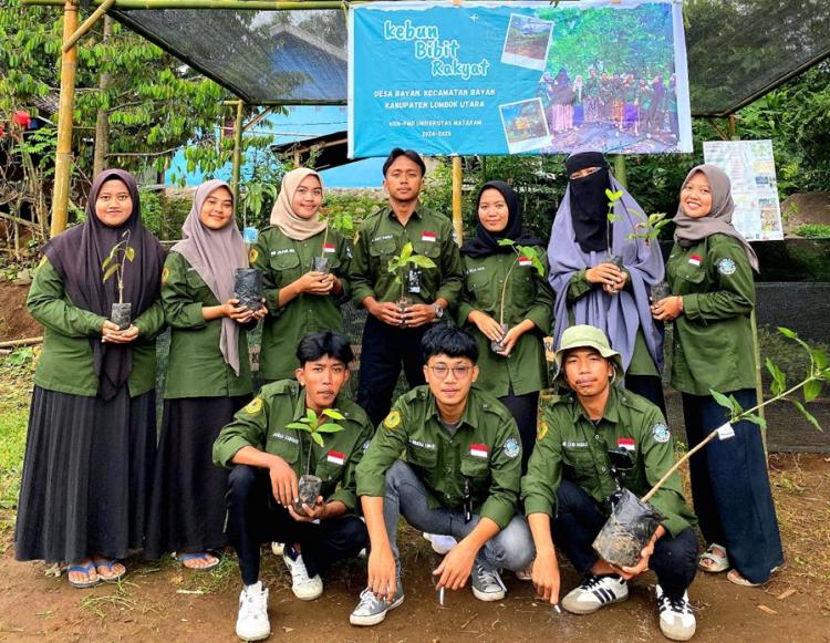 Mahasiswa KKN PMD UNRAM Desa Bayan Luncurkan Kebun Bibit Rakyat