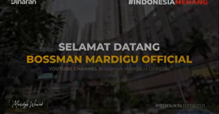 Akun Youtube Bossman Ditutup, Mardigu Bikin Baru Lagi