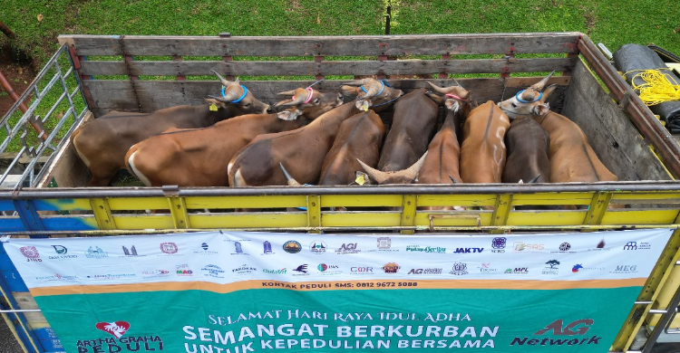 Artha Graha Peduli Terima Dan Salurkan Ratusan Hewan Kurban Untuk Masyarakat