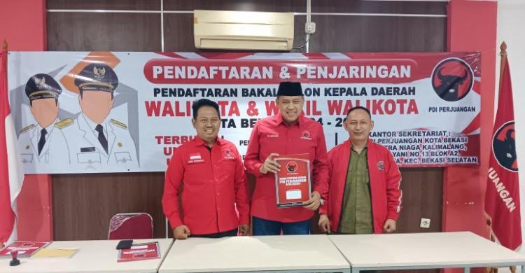 Baru Dibuka, Tri Adhianto Resmi Lamar Calon Walkot Bekasi Dari PDIP