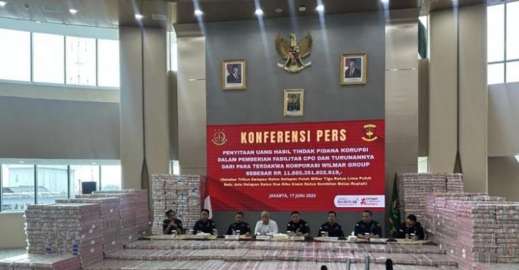 Begini Penampakan Tumpukan Uang Triliunan Rupiah Sitaan Kejagung dari Kasus CPO