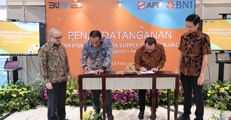 BNI Salurkan Pembiayaan Supply Chain Untuk Mitra APP Group