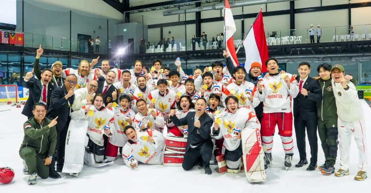 Catat Sejarah, Timnas Hoki Es Indonesia Raih Emas di Sea Games 2025