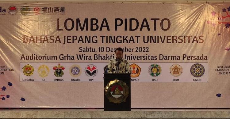 Dibuka Dubes Kanasugi Kenji Unsada Gelar Lomba Pidato Bahasa Jepang Tingkat Universitas Ke-7