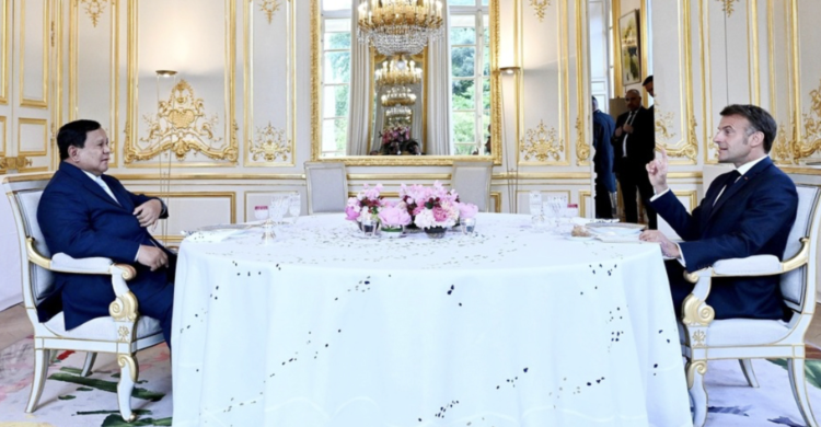 Dinner Bareng Berdua, Prabowo Dan Macron Saling Puji Di Medsos
