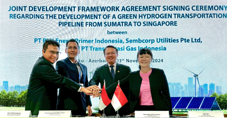 Gandeng Sembcorp dan TGI, PLN Kembangkan Proyek Hidrogen Hijau Terbesar di ASEAN