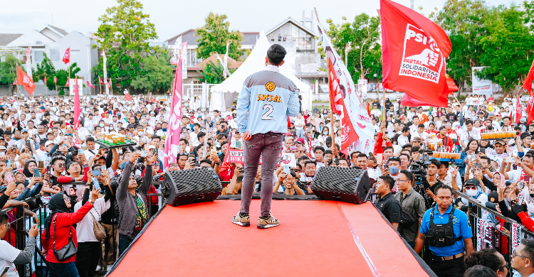 Gelar Kampanye Akbar Perdana Di Solo Kaesang Ojo Lali Coblos Psi Dan