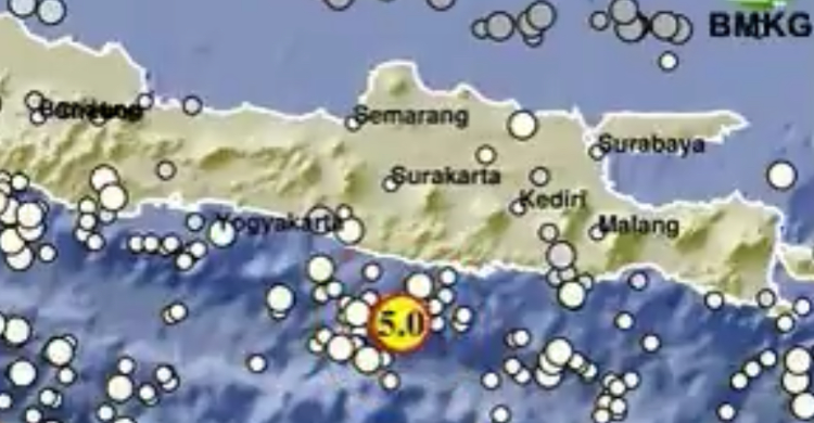 Gempa M5,0 Guncang Pacitan Jawa Timur, Tidak Berpotensi Tsunami