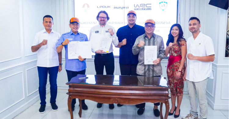 IMI, LPDUK Kemenpora dan WRC Promoter Teken MoU World Rally Championship 2026