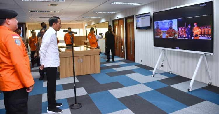 Jokowi Video Call Dengan Tim INASAR Basarnas, Tanya Kondisi Turki