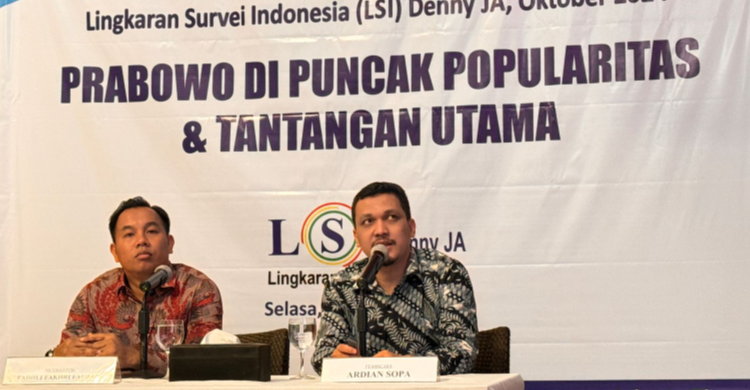 LSI Denny JA: Usai Dilantik, Prabowo Ada Di Puncak Popularitas