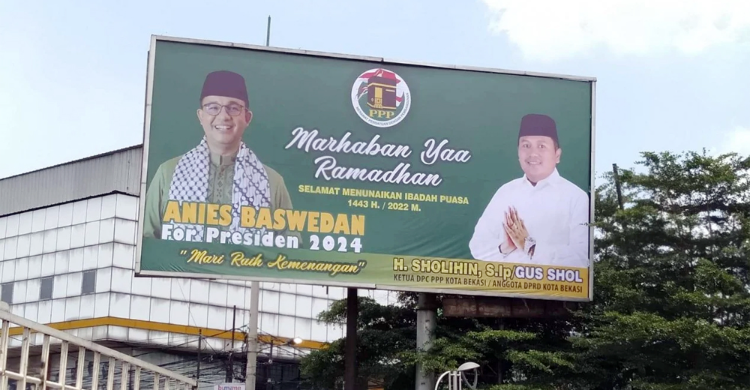 Moncer Di Bursa Capres Spanduk Anies For Presiden Bertebaran Di Karawang…