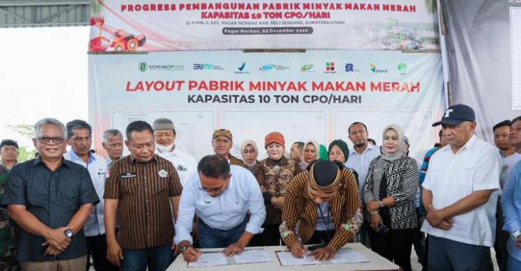 Pabrik Minyak Makan Merah Di Deli Serdang Siap Beroperasi Tahun Depan