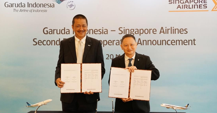 Perkuat Bisnis Aviasi, Garuda Rangkul Singapore Airlines