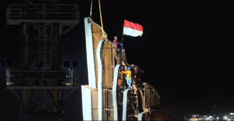 Rampung, Bilah Sayap Garuda Kantor Presiden Di IKN Selesai Dipasang