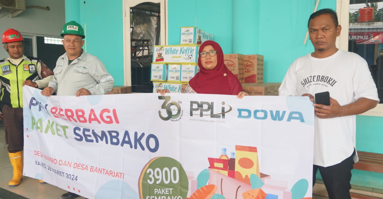 PPLI Tebar 3.900 Paket Sembako Untuk Warga Nambo Dan Bantar Jati