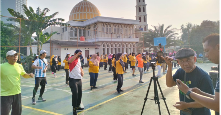 Semarak dan Ramai, Senam Bersama Muhammadiyah Pagedangan, Tangerang