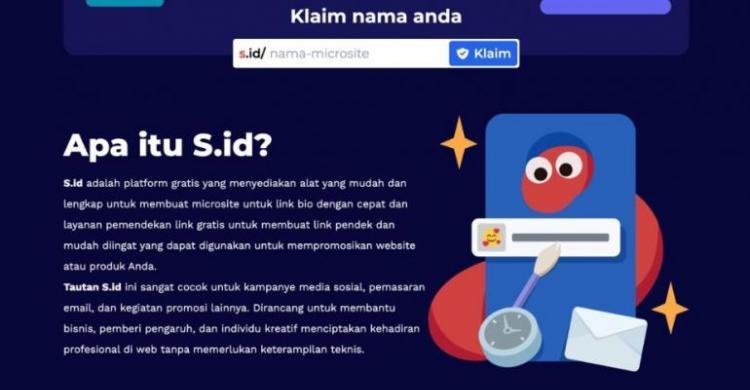 S.id, Platform Bio Link Lokal Dengan Domain Terpendek Di Dunia