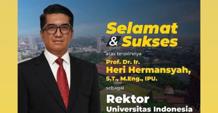 Terpilih Jadi Rektor Baru UI Periode 2024-2029, Ini Profil Heri Hermansyah