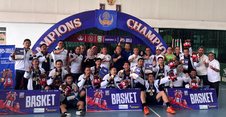 Tim Basket Kemenimipas Juara PORNAS KORPRI 2025