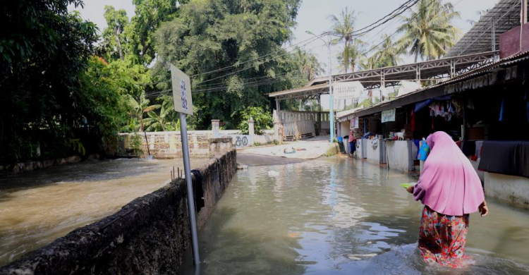 Tinjau Tanggul Ciliwung, Pramono Akui Banjir Terkadang Susah Dilawan