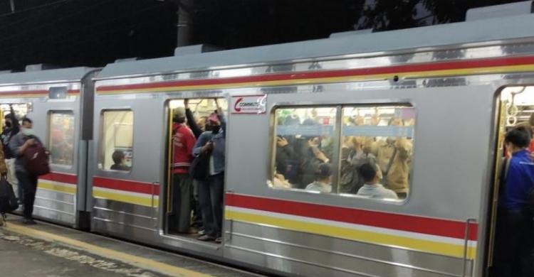 Ada Pohon Tumbang Di Stasiun Depok, KRL Arah Nambo/Bogor Tertahan
