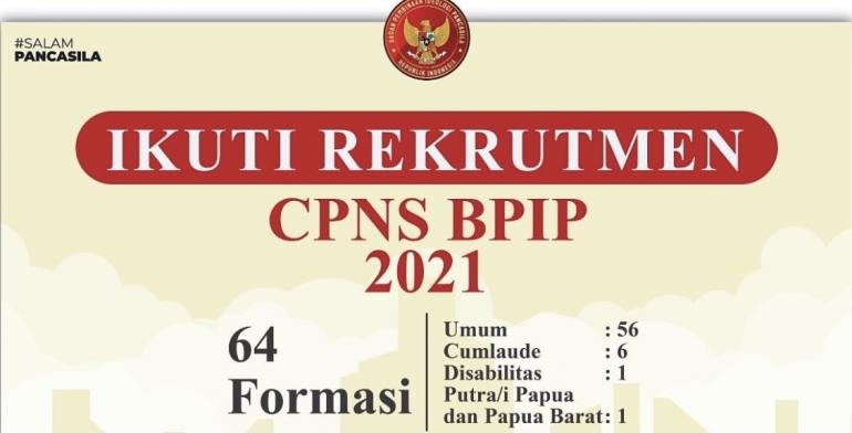 BPIP Buka 64 Formasi CPNS, D3 Boleh Daftar