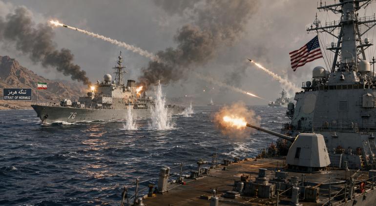 Di Selat Hormuz, AS & Iran Saling Tembak Lagi
