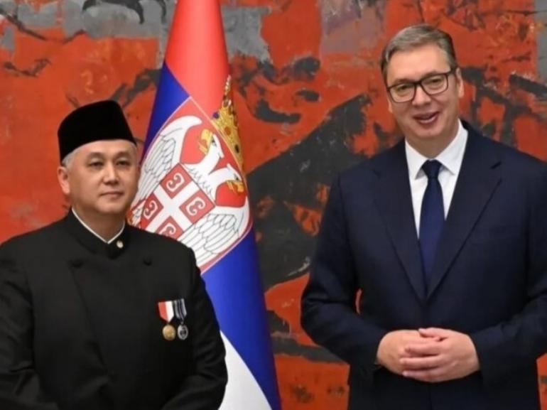 Dubes Andreano Erwin Serahkan Surat Kepercayaan Kepada Presiden Aleksandar Vucic