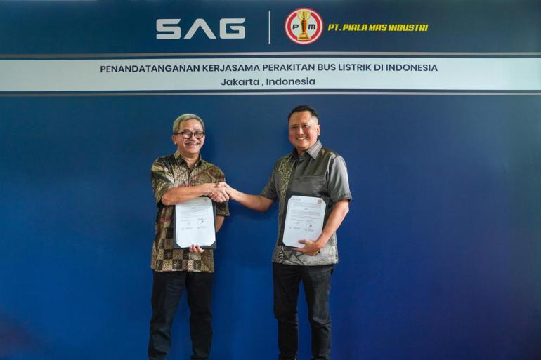Gandeng Karoseri Piala Mas, SAG Siap Luncurkan Bus Listrik