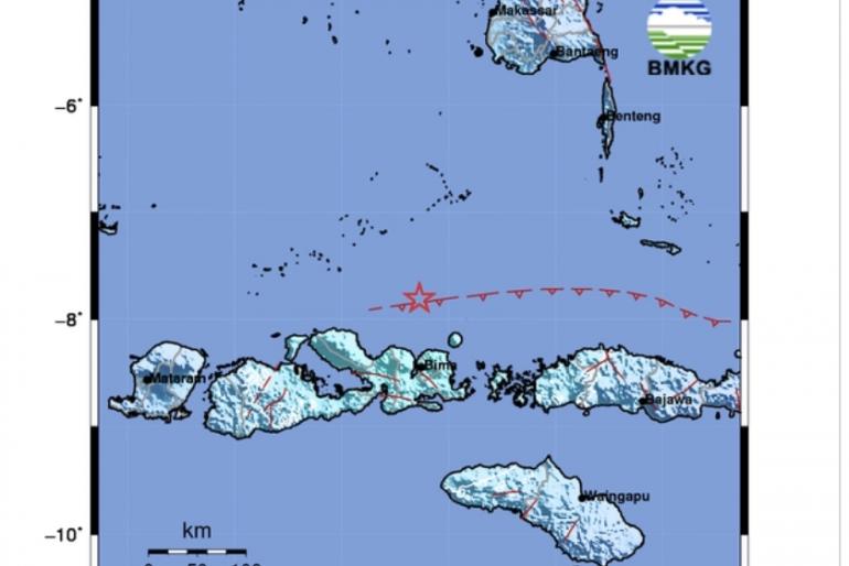 Gempa M5,8 Goyang Bima NTB, Episenter Di Laut, Kedalaman 29 Km
