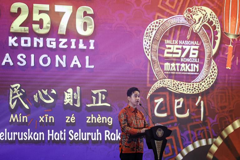 Hadiri Imlek Di TMII Gibran Ngaku Sering Ditagih Makan Gizi Gratis