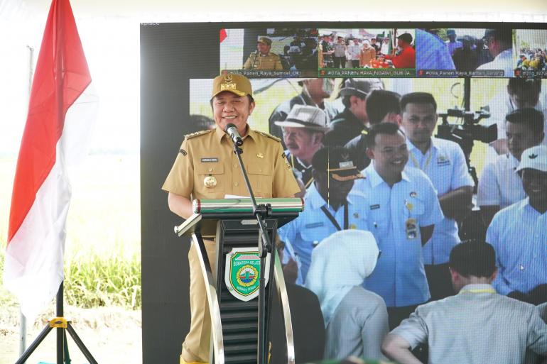 Herman Deru Dorong Petani Sumsel Tingkatkan Produksi Beras