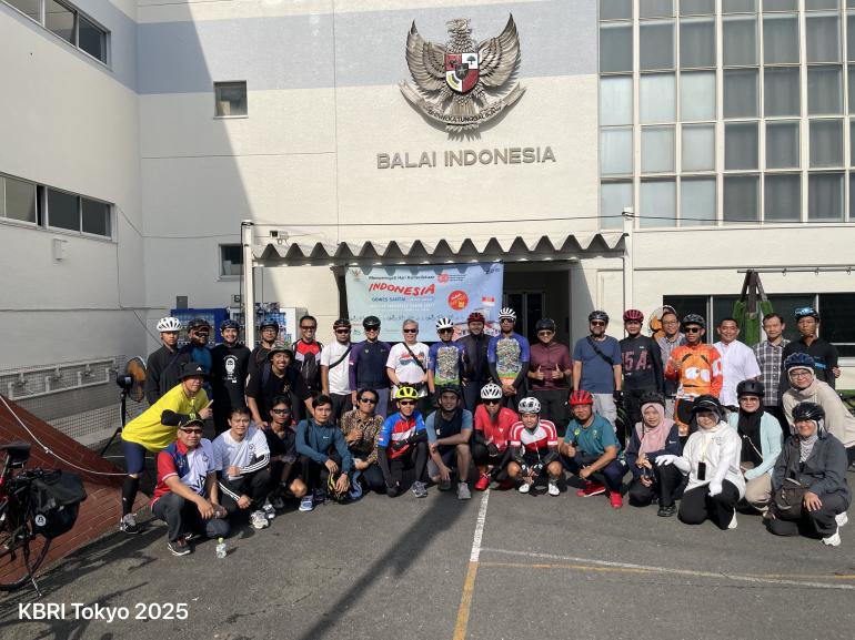 HUT Ke-80 RI, GTTO & KBRI Tokyo Gelar Gowes Santai Lewat Sungai ...