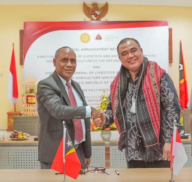 Indonesia-Timor Leste Perkuat Kerja Sama Sub Sektor Peternakan Dan Kesehatan Hewan
