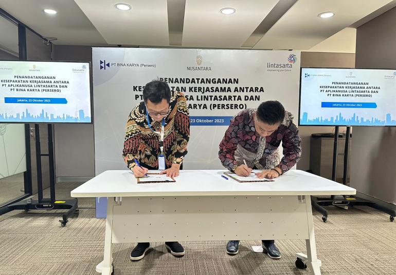 Lintasarta-PT Bina Karya Teken MoU Bangun ICT di IKN