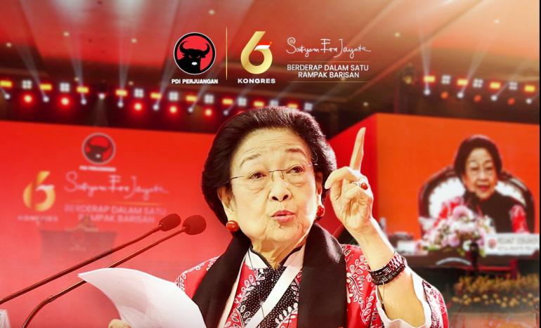 Mega Resmi Ketum Merangkap Sekjen