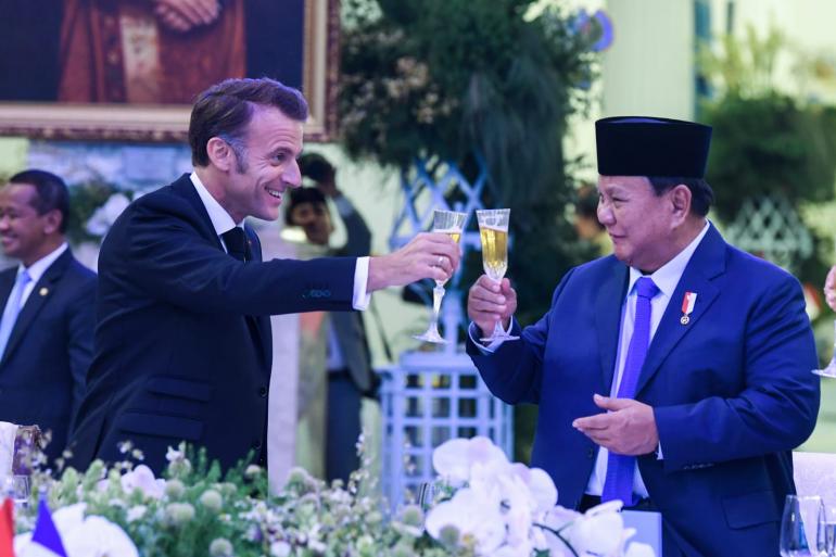 Minuman Cheers Prabowo dan Macron 100 Persen Jus Apel