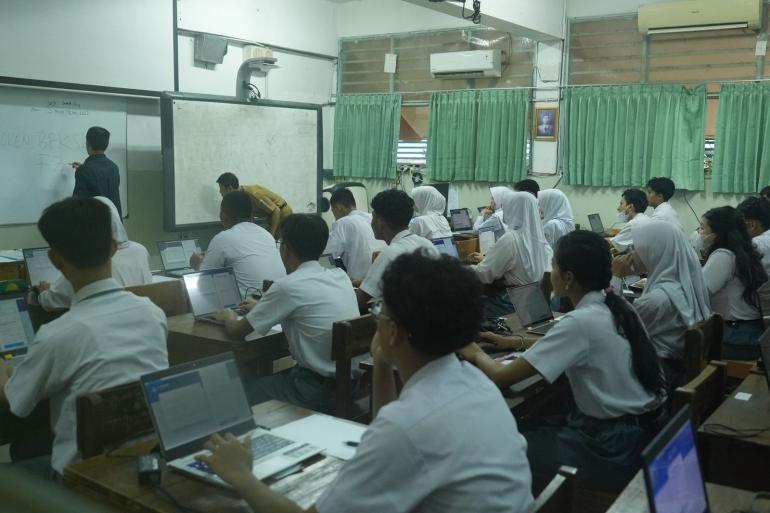 Sesi Pertama Tes Kemampuan Akademik di SMAN 78 Jakarta Berlangsung Lancar