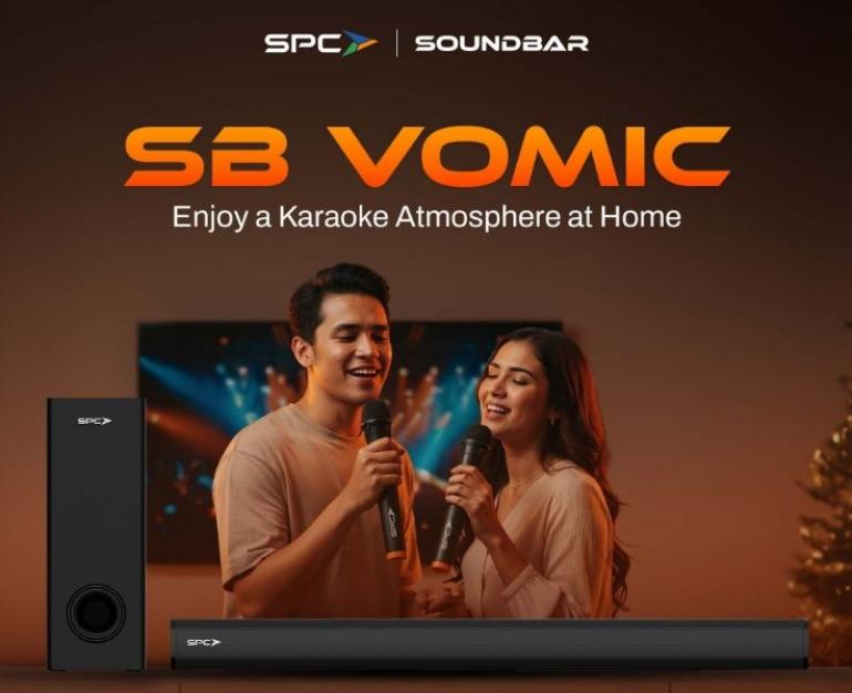 SPC Luncurkan Soundbar Vomic, Soundbar Karaoke dengan Mic Wireless