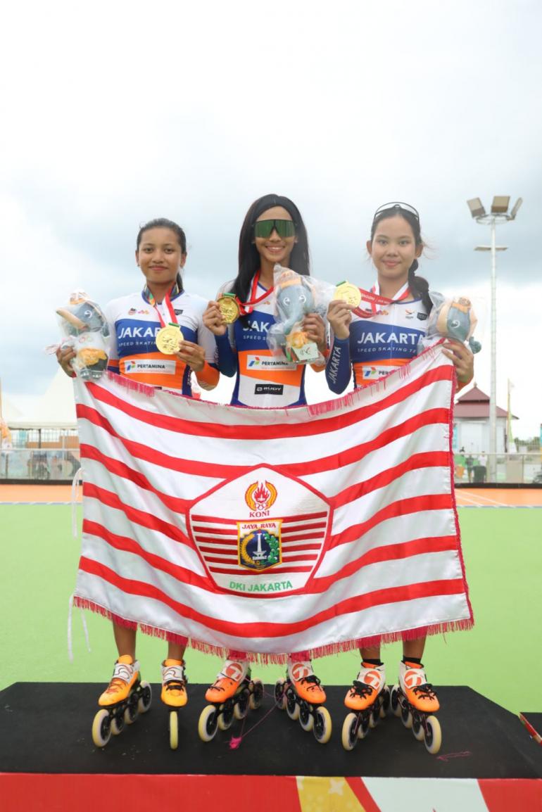 Tampil Kinclong, Sepatu Roda DKI Borong 10 Emas Di PON XXI