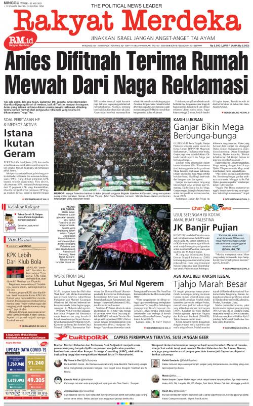 Epaper Rakyat Merdeka 23 Mei 2021