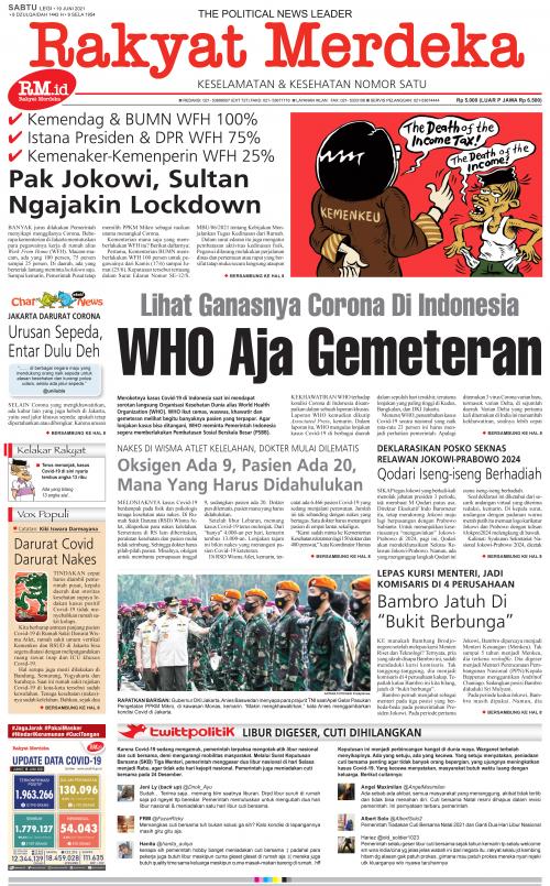 Epaper Rakyat Merdeka 19 Juni 2021