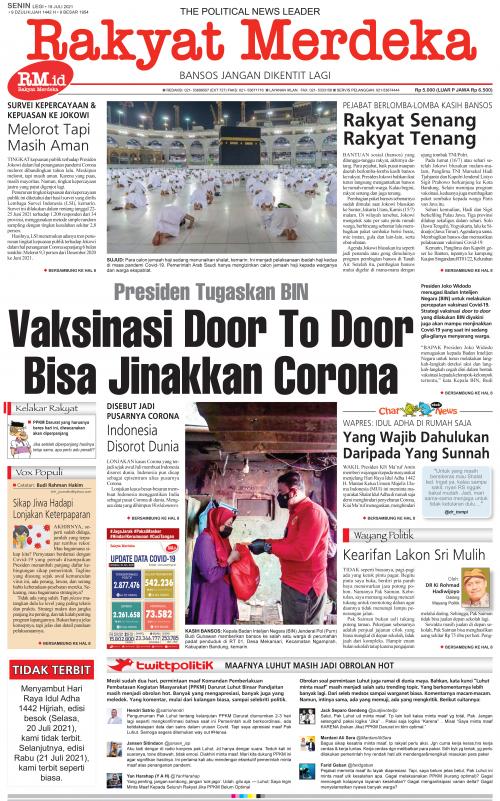 Epaper Rakyat Merdeka 19 Juli 2021