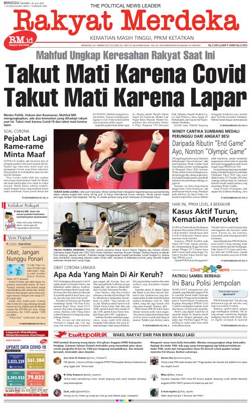 Epaper Rakyat Merdeka 25 Juli 2021
