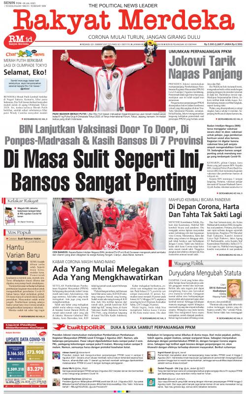Epaper Rakyat Merdeka 26 Juli 2021