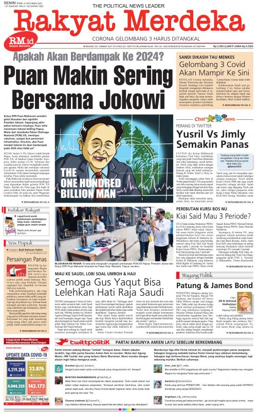Epaper Rakyat Merdeka 4 Oktober 2021