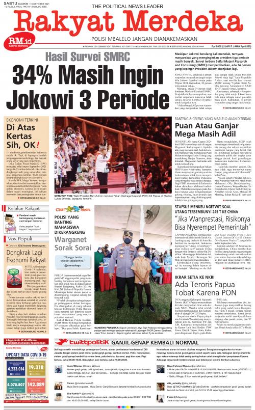 Epaper Rakyat Merdeka 16 Oktober 2021