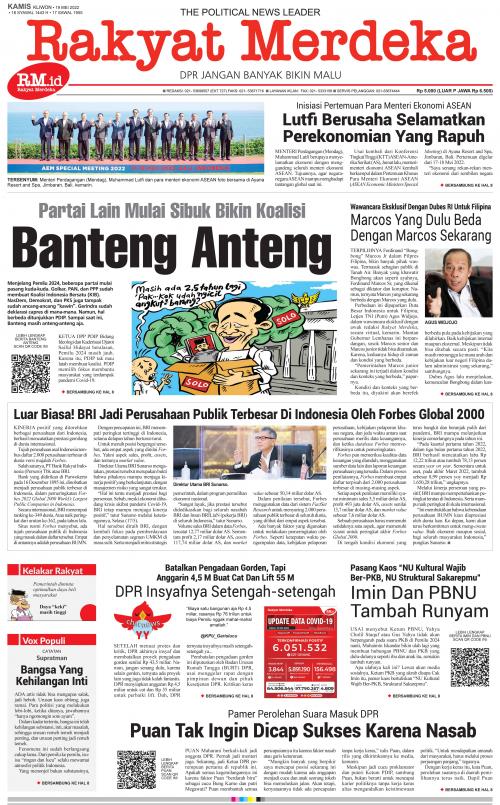 Epaper Rakyat Merdeka 19 Mei 2022