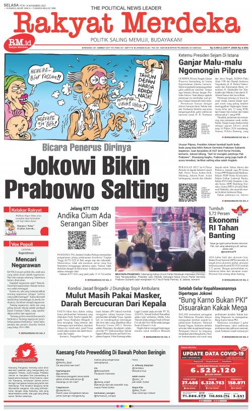 Epaper Rakyat Merdeka 8 November 2022